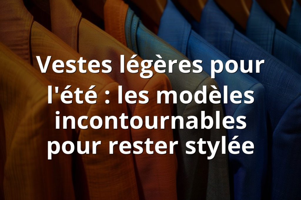 Vestes légères pour l'été : les modèles incontournables pour rester ...